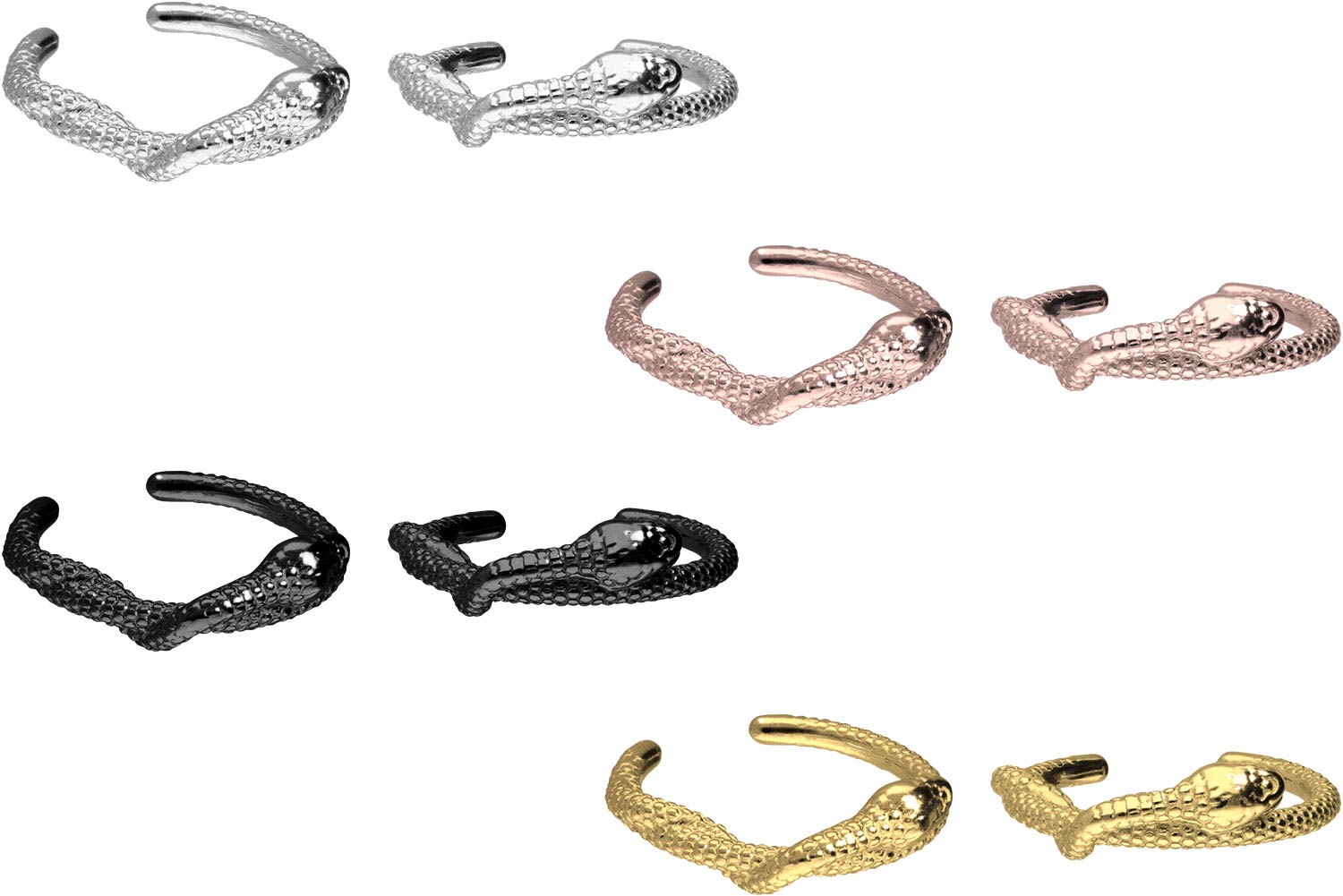 Surgical steel fake ear cuff SNAKE | PIERCINGLINE
